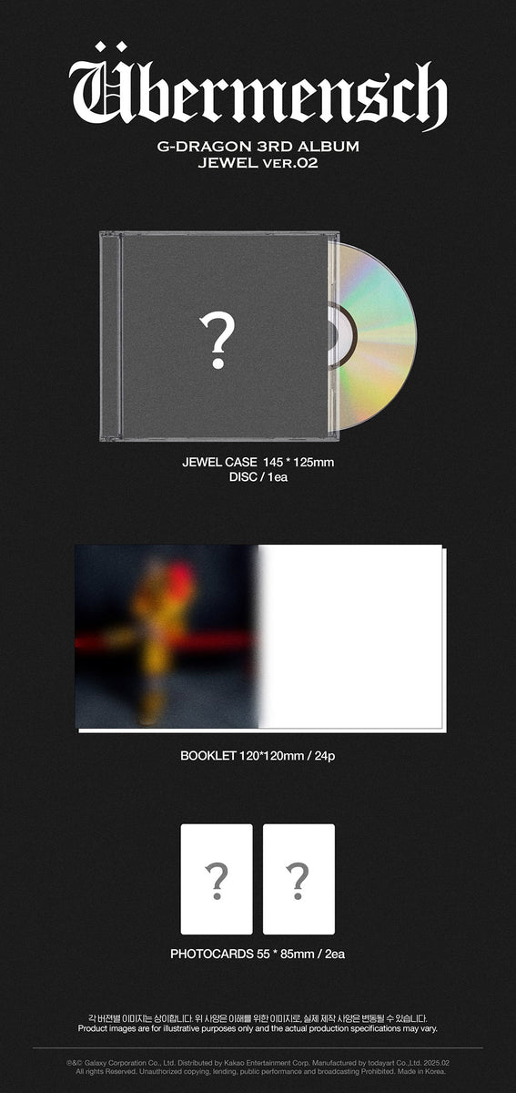 G-DRAGON (GD) - 3RD ALBUM Übermensch (Jewel) – I HEART KPOP Australia