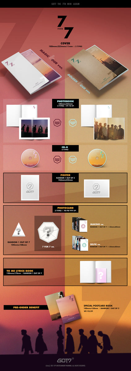 GOT7 - '7 For 7' Album – I HEART KPOP Australia