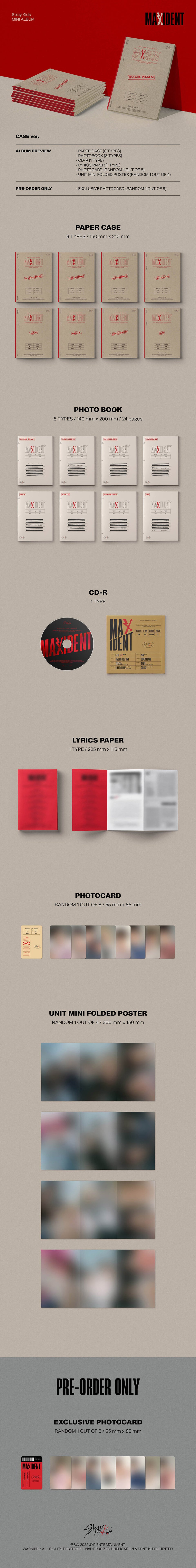 STRAY KIDS - Mini Album 'MAXIDENT' (Case Version)