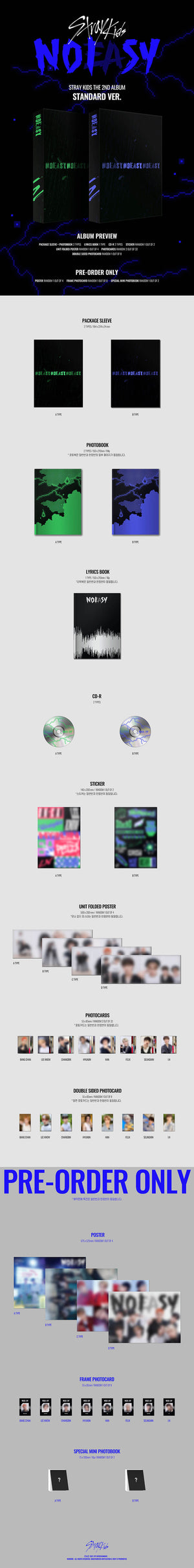 STRAY KIDS - No Easy 2nd Album